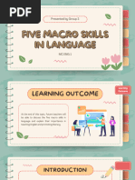 Understanding the 5 Macro Skills | PDF | Communication | Language ...