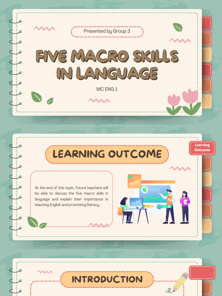 Five Macro Skills in Language Teaching | PDF | Reading Comprehension ...