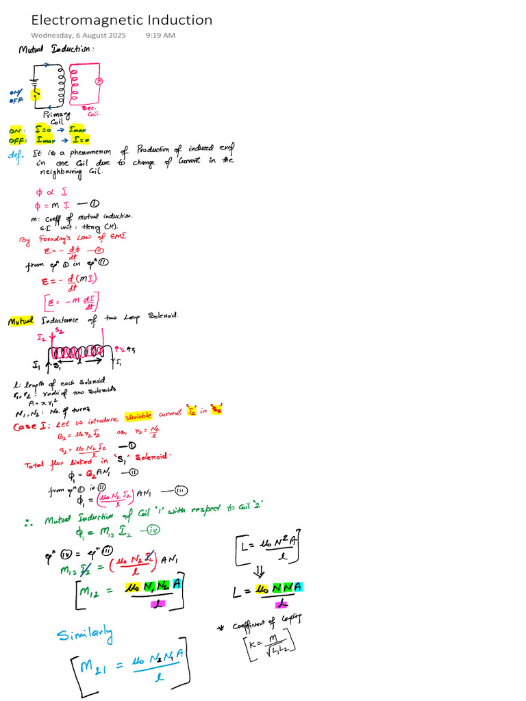 Electromagnetic Induction | PDF
