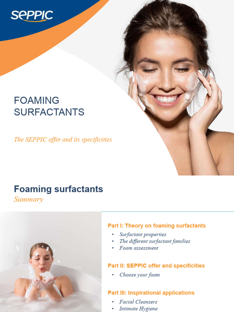 Seppic Foaming Surfactants Overview | PDF | Surfactant