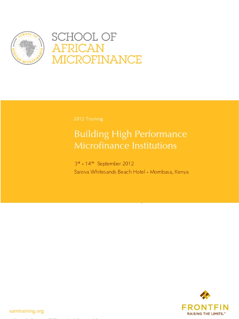 Sam Brochure | PDF | Microfinance | Strategic Management