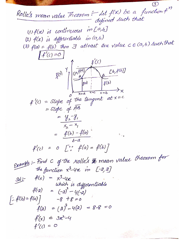 Mean Value Theorem | PDF