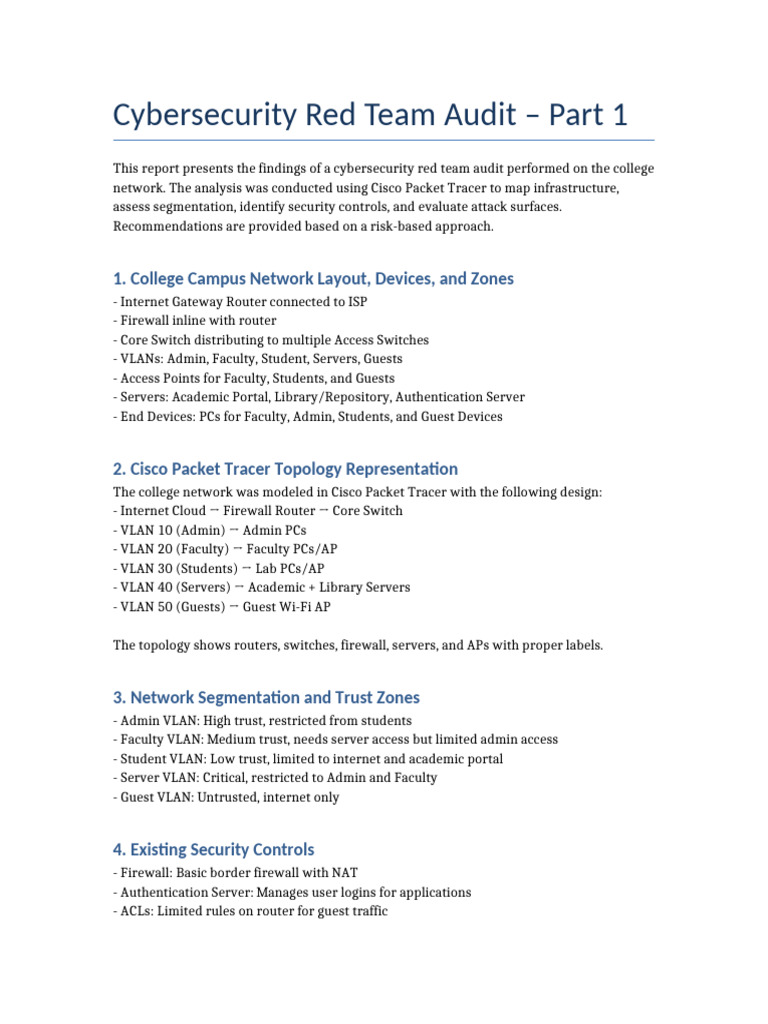 Cybersecurity Red Team Audit Findings | PDF | Firewall (Computing ...