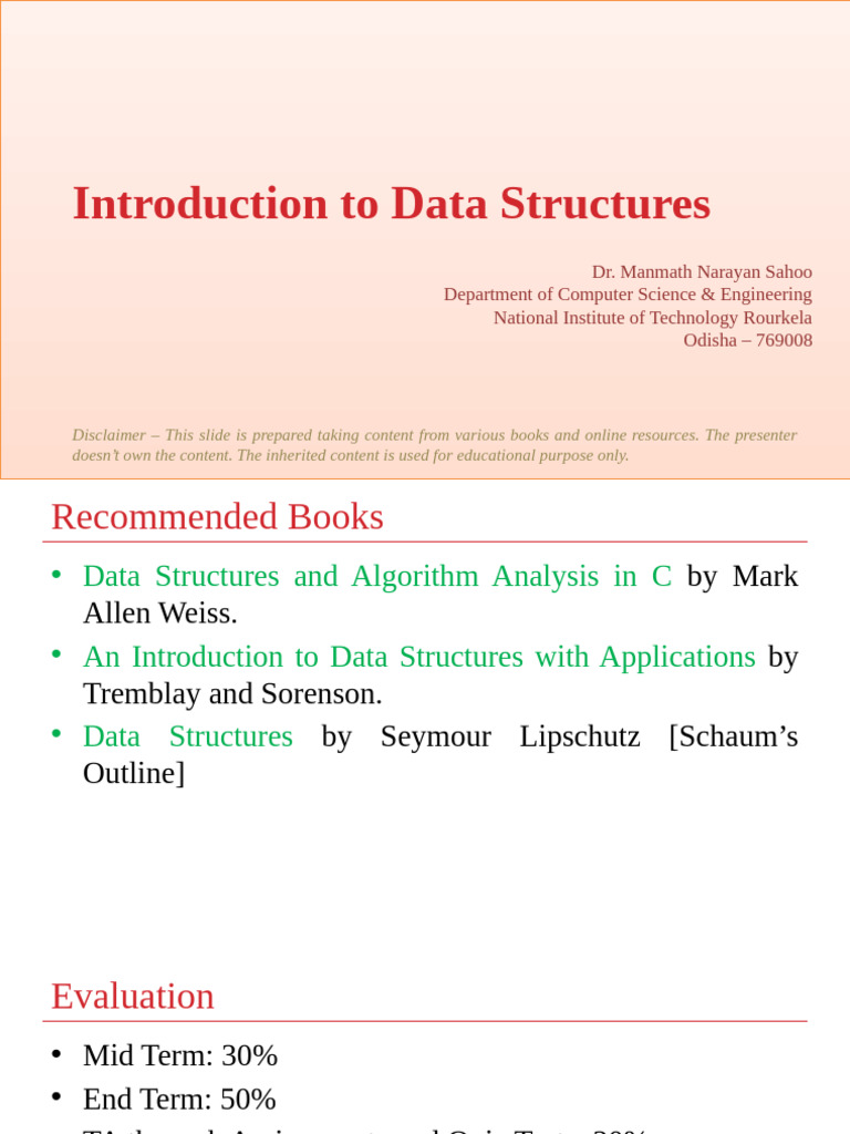 01 CS2005 Introduction | PDF | Data Structure | Data