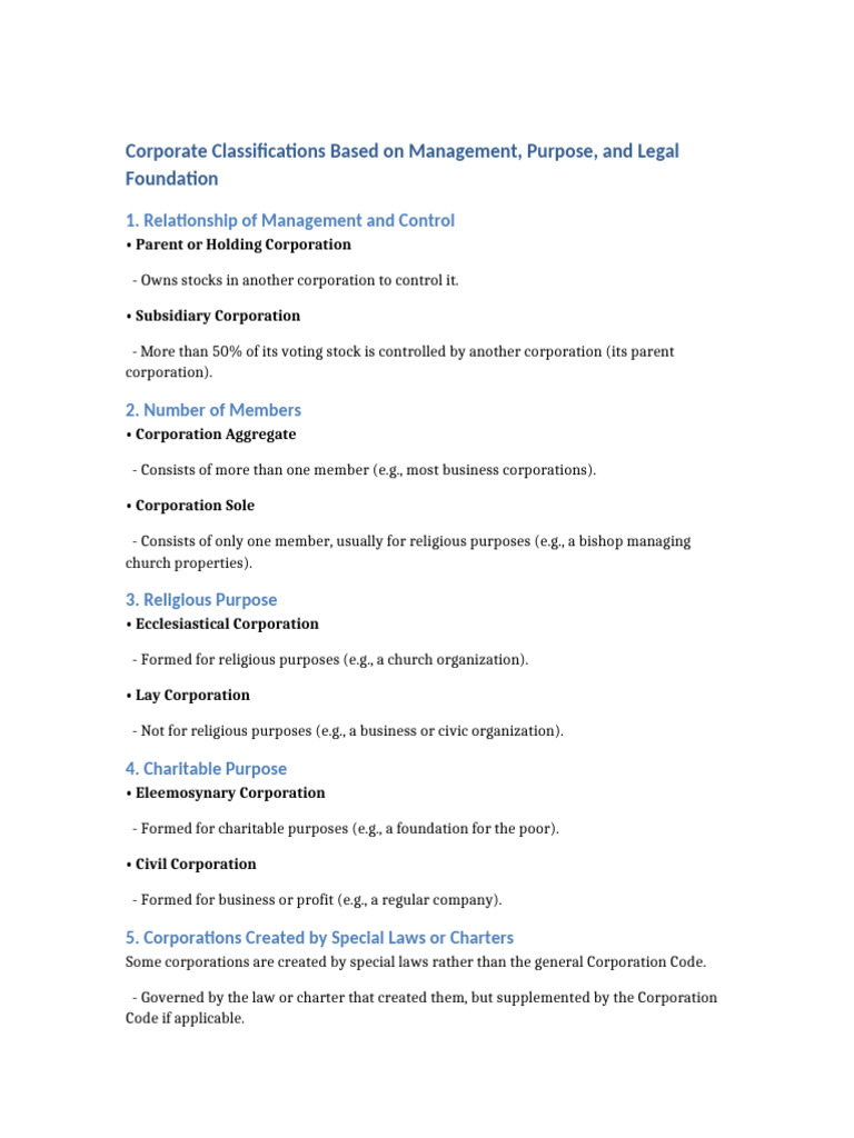 Corporate_Classifications | PDF