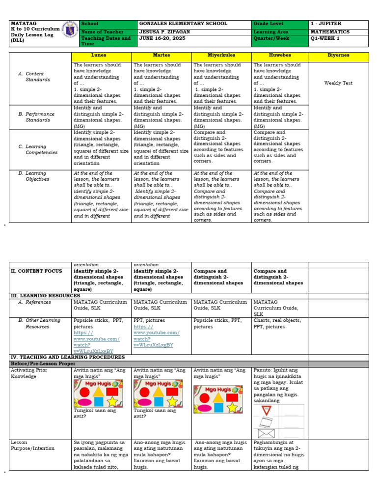Edited q1 Week1 Mathematics | PDF