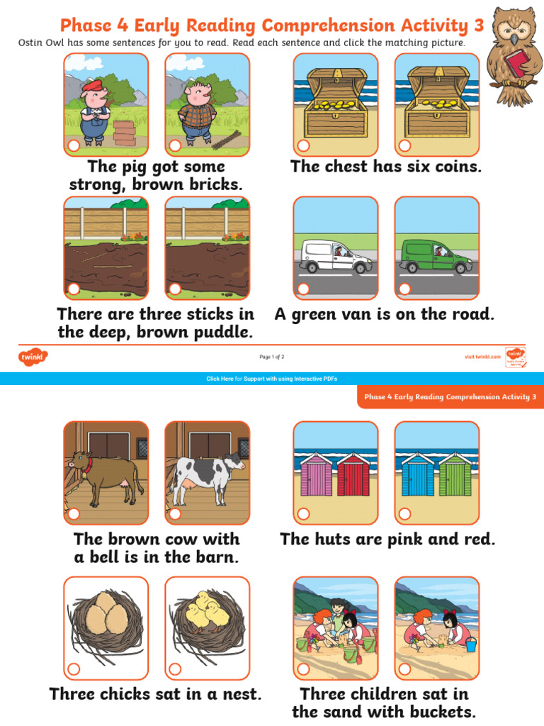 Phase 4 Early Reading Comprehension Activity 3 | PDF