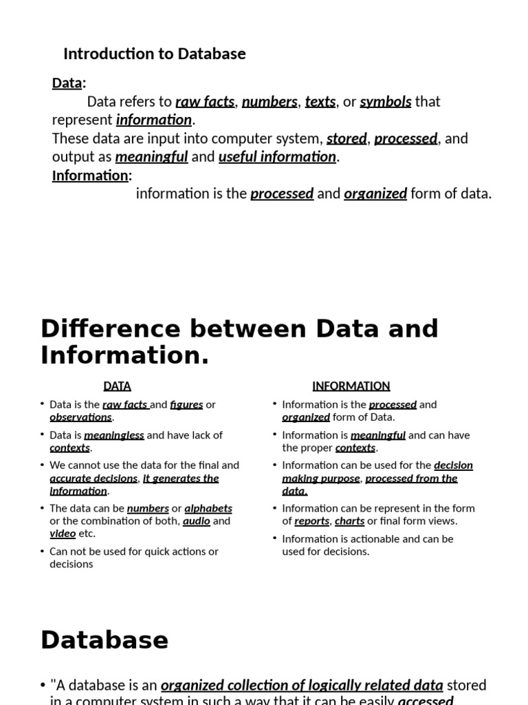 Introduction to Database | PDF | Databases | Relational Database