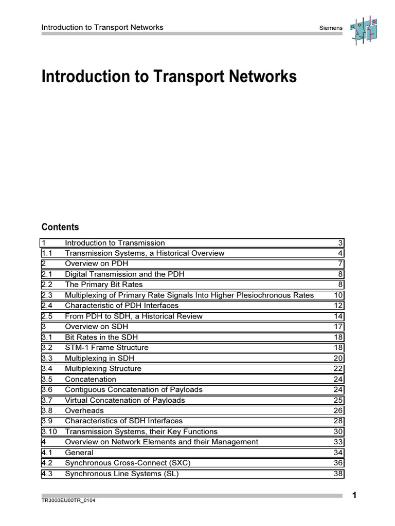 Overview of SDH and PDH Transmission | PDF | Transmission Medium ...