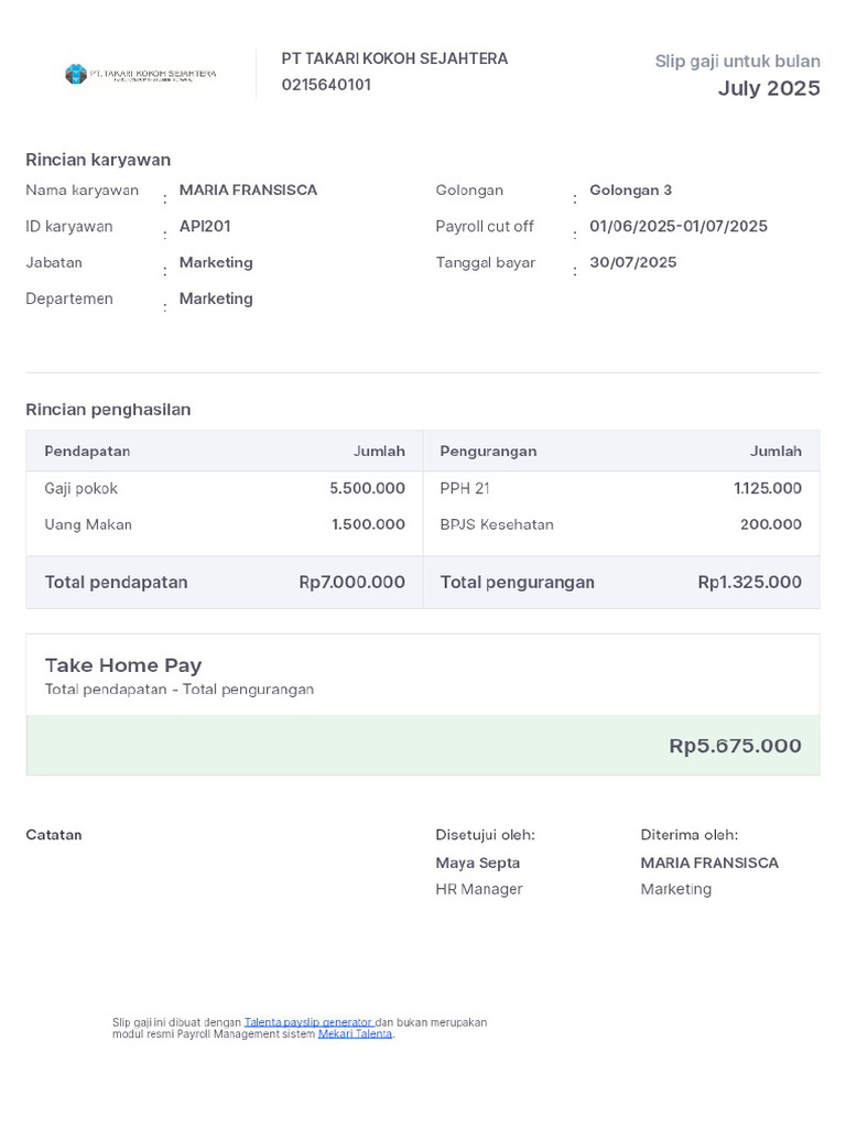 Payslip | PDF