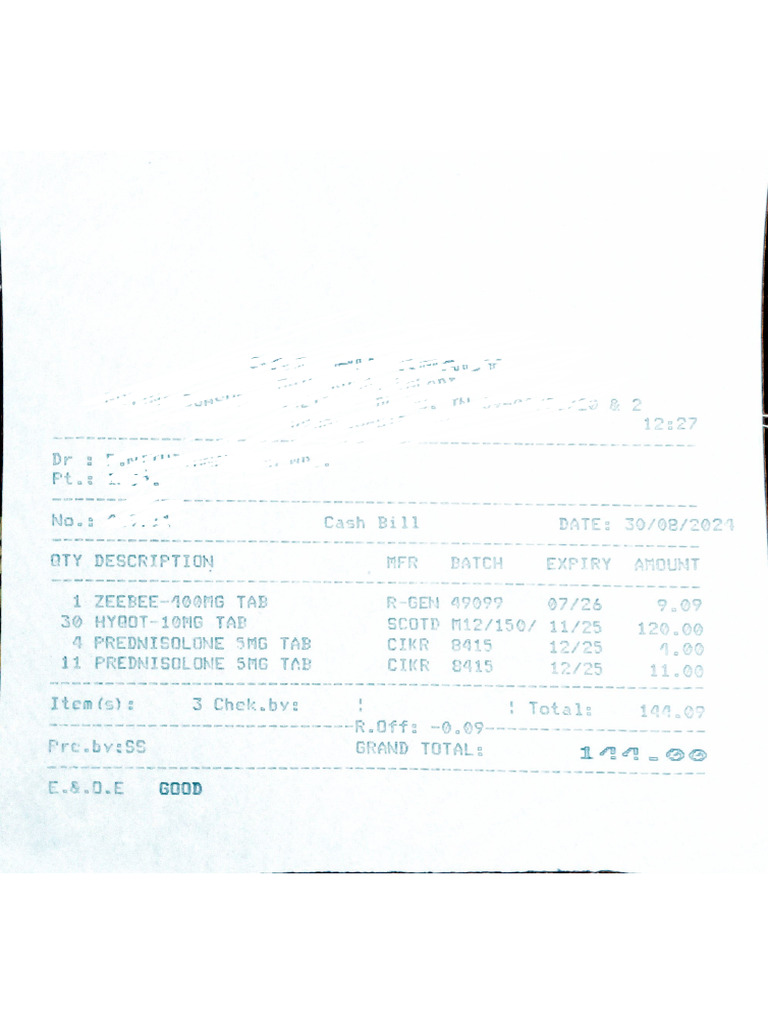 Pharmacy Bill 30-08-2024 New | PDF