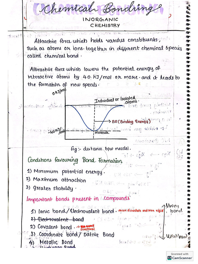 Chemical Bonding Note | PDF