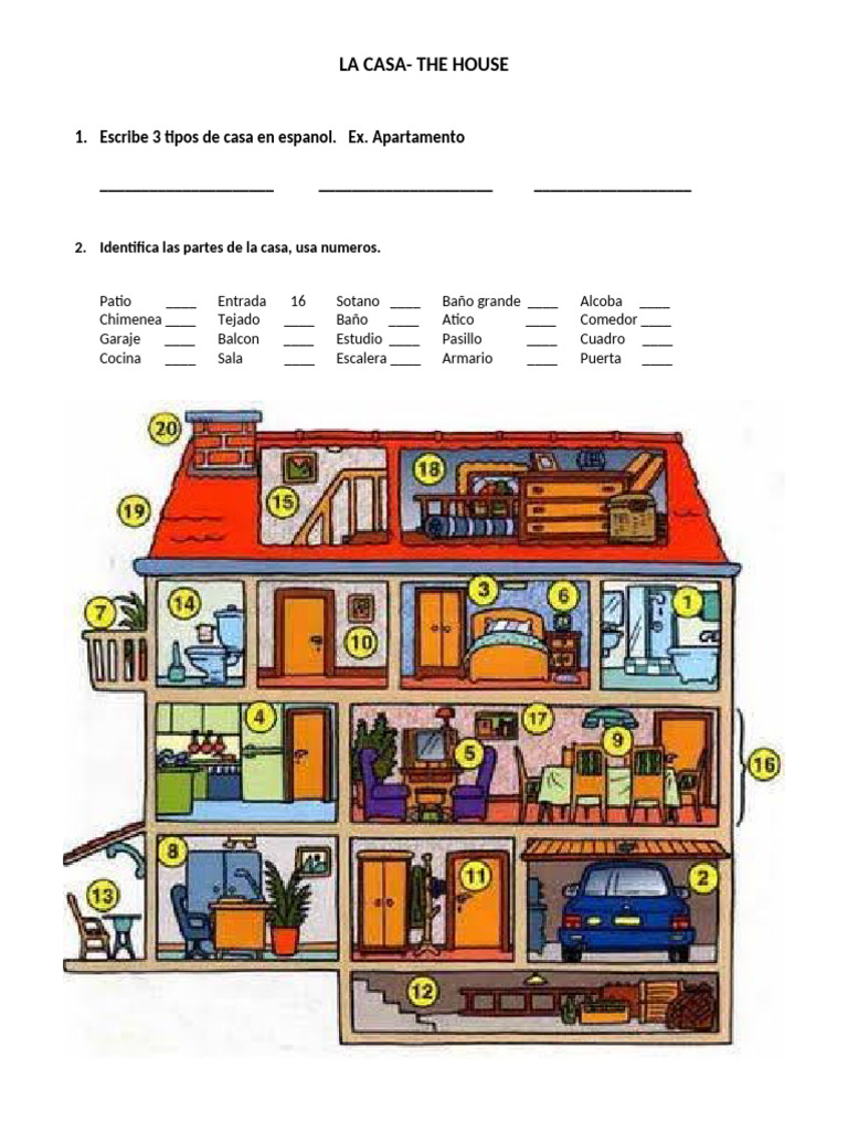 LA CASA Worksheet | PDF