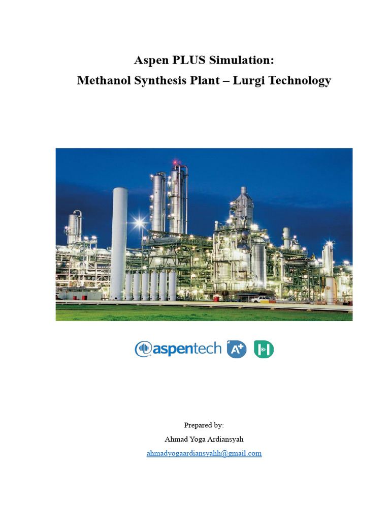 Aspen PLUS Simulation: Methanol Synthesis Plant - Lurgi Technology ...