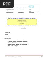 Grade 4 Mathematics Project Term 3 2024_051352 (1) | PDF | Elementary ...