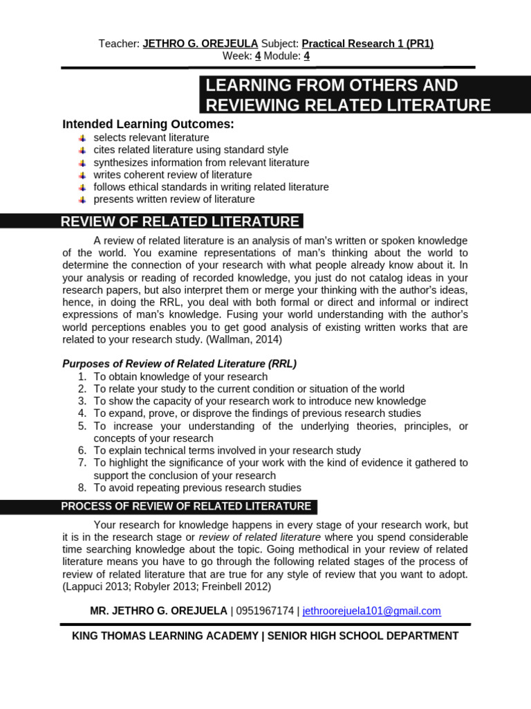 Practical Research 1 Week 4 | PDF | Knowledge | Citation