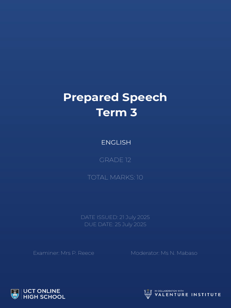 Grade 12 - English - CAPS - M23 - Assignment - Answer - Sheet | PDF ...