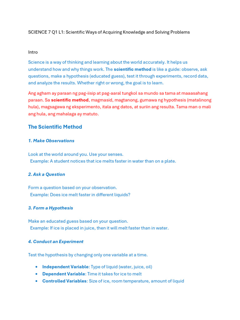 Science 9 Q1 L4 | PDF