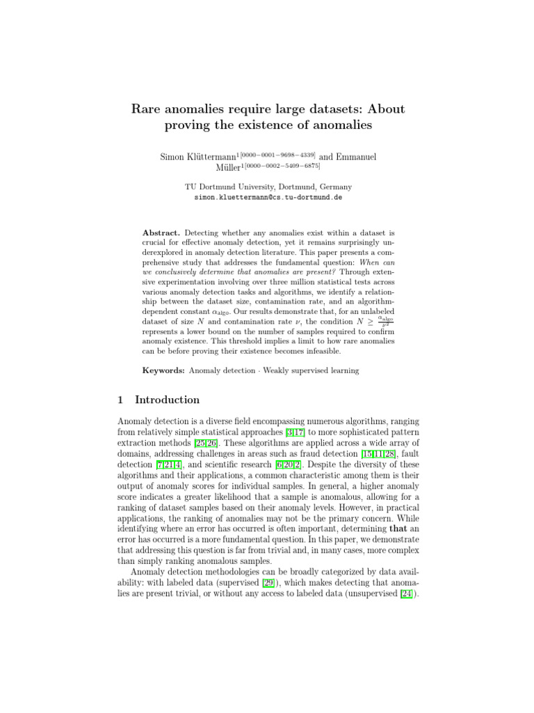 Detecting Anomalies: Dataset Size Impact | PDF | Normal Distribution ...