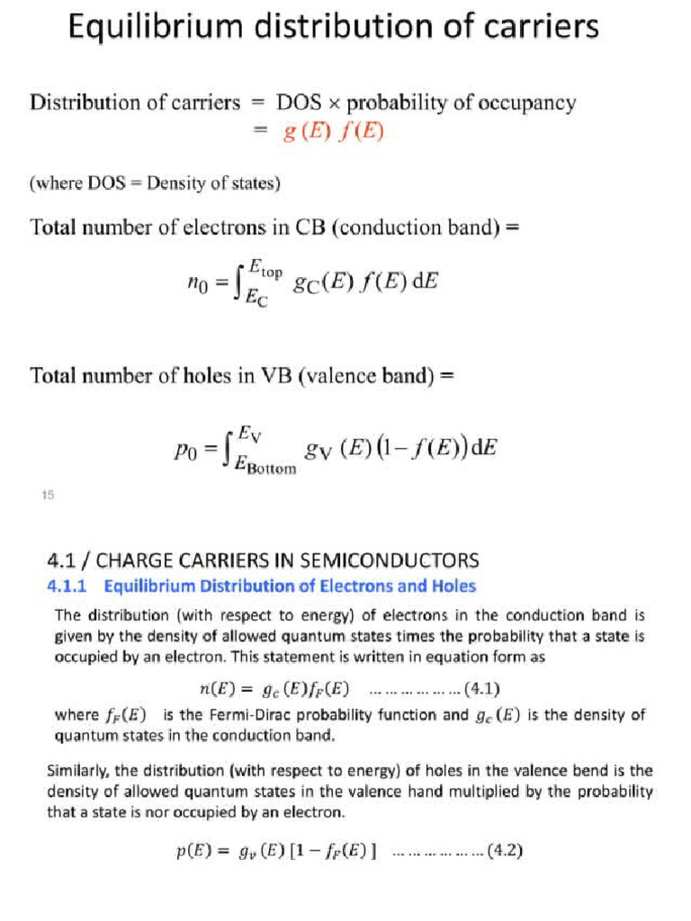 Semiconductor in Equilibrium | PDF