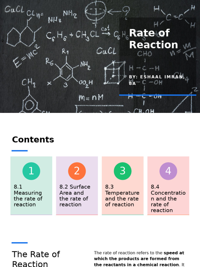 Factors Influencing Reaction Rate | PDF