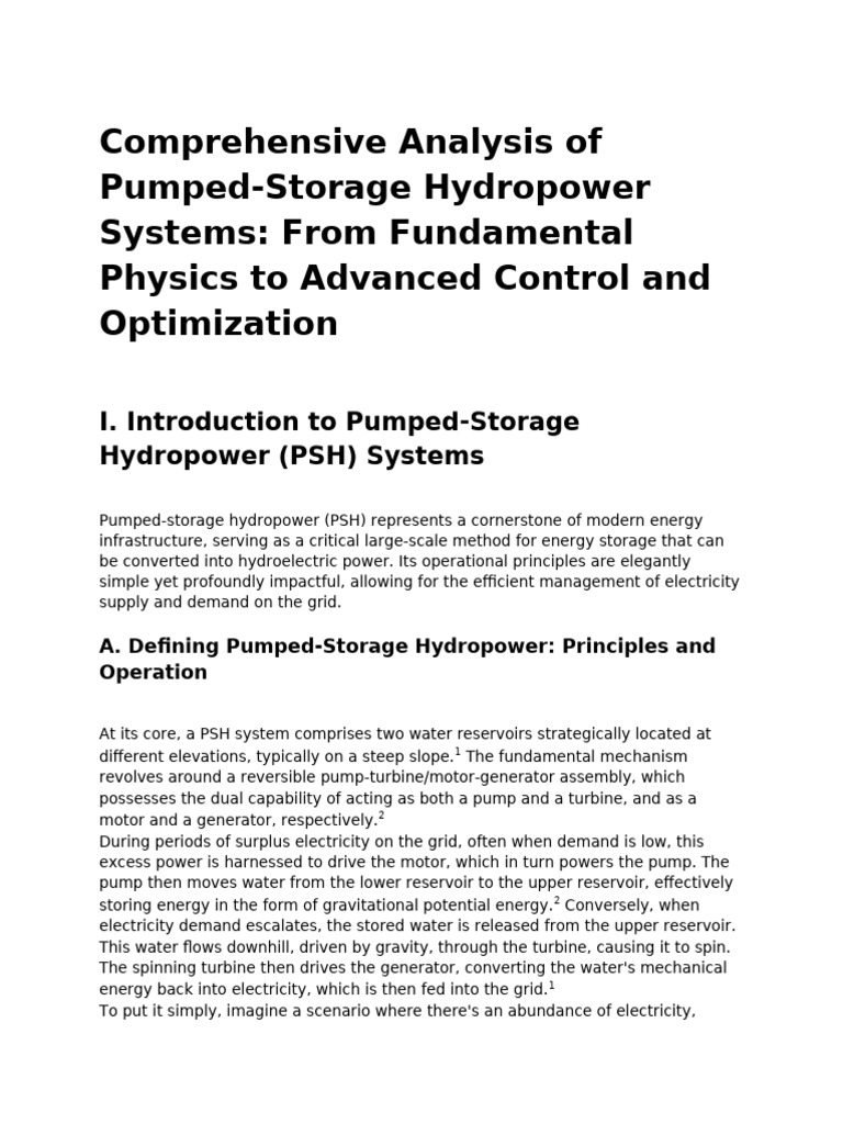Comprehensive Analysis of Pumped-Storage Hydropower Systems_ From Fundamental Physics to ...