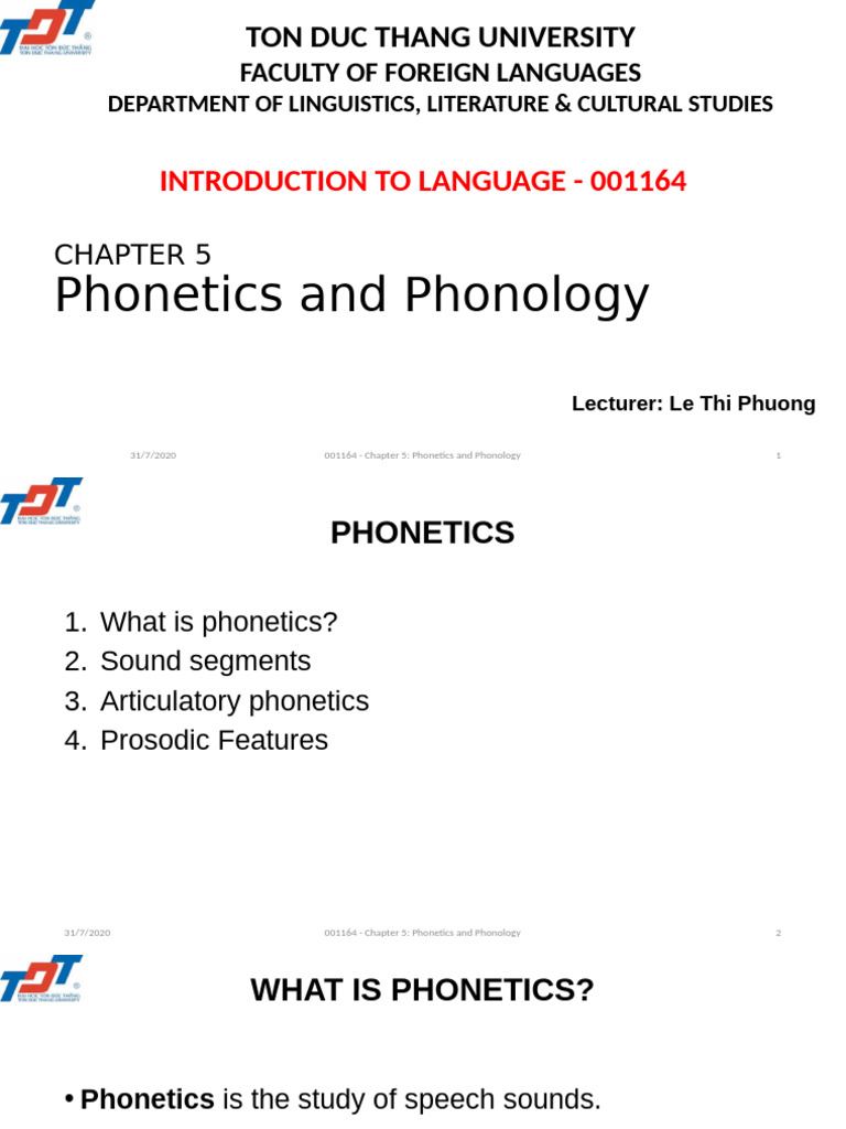 Chapter 5 - Phonetics and Phonology | PDF | Phonetics | Phoneme