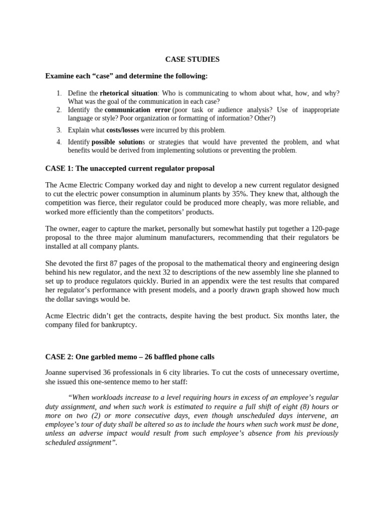 Case Studies-Communication English | PDF | Comma