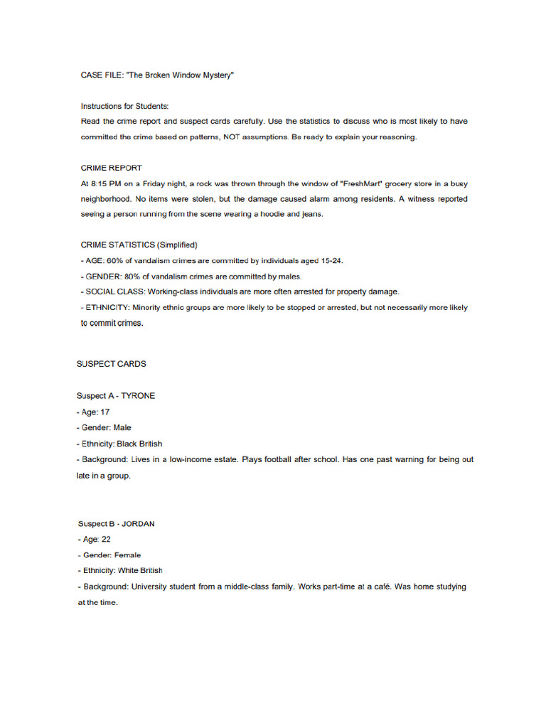 The Broken Window Mystery | PDF