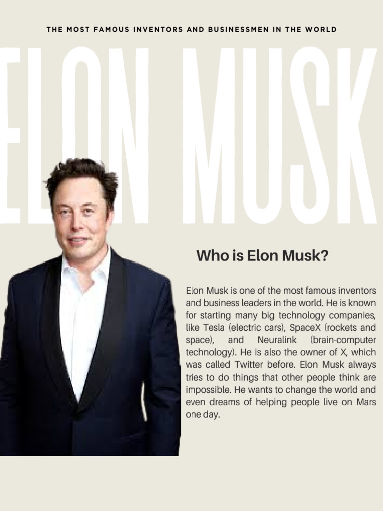 Elon Musk Is A Role Model | PDF | Elon Musk | Space X