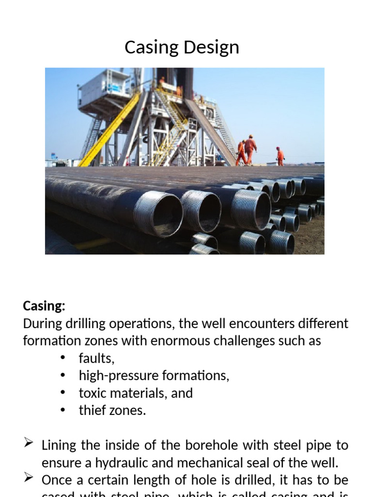 Lecture#4 Casing Design | PDF | Casing (Borehole) | Strength Of Materials