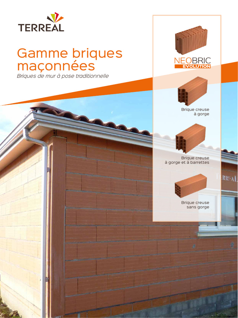 TERREAL Brochure Gamme Briques Maconnees Tradi | PDF | Mortier ...