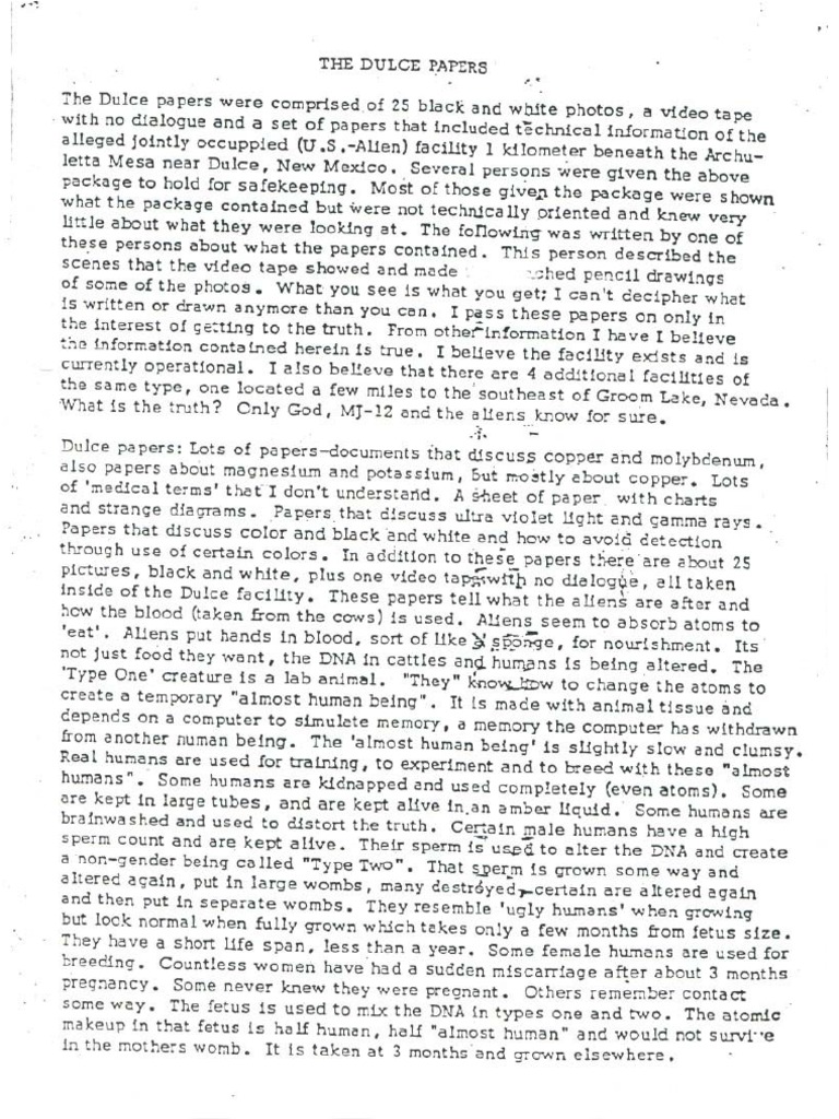 The Dulce Papers | PDF