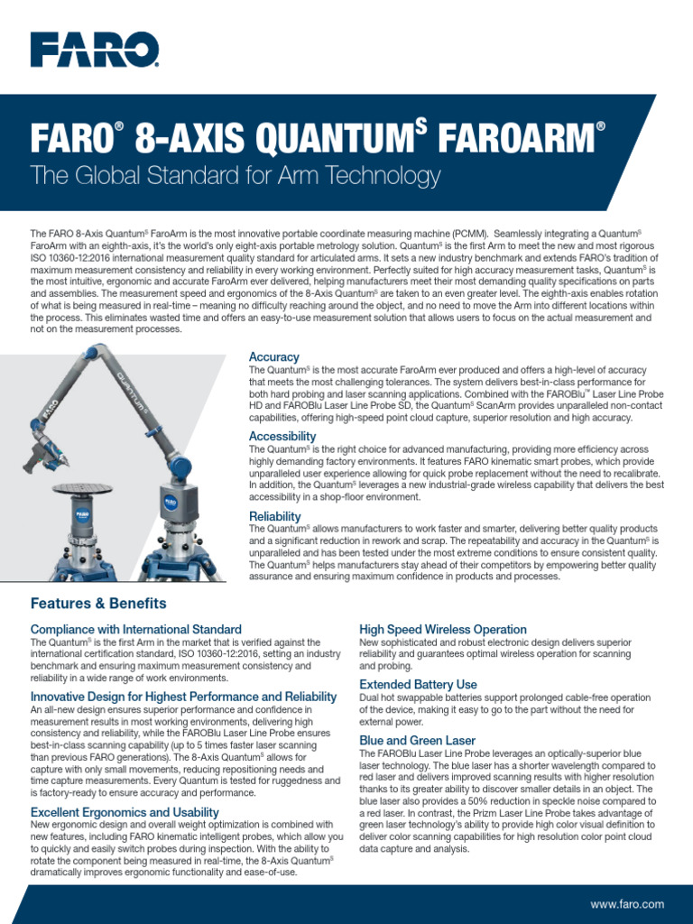 TechSheet 8-Axis Prizm QuantumS FaroArm FM AM en | PDF