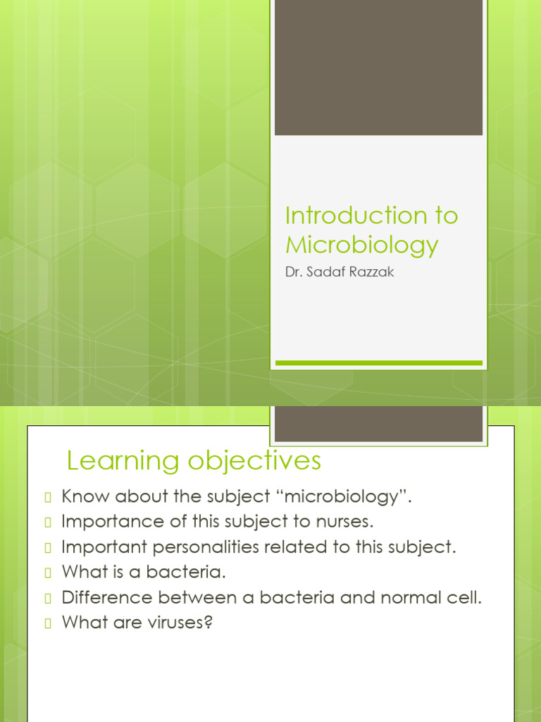 Introduction to Microbiology Nursing | PDF | Microbiology | Eukaryotes
