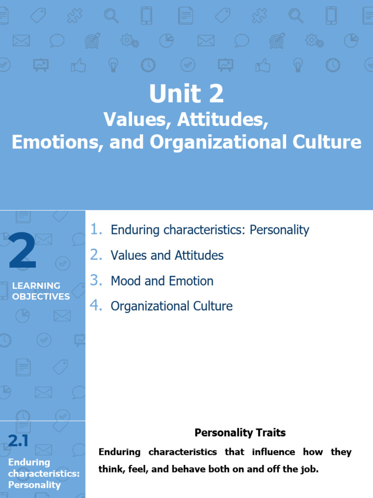 Personality, Values, and Culture in Organizations | PDF | Attitude ...