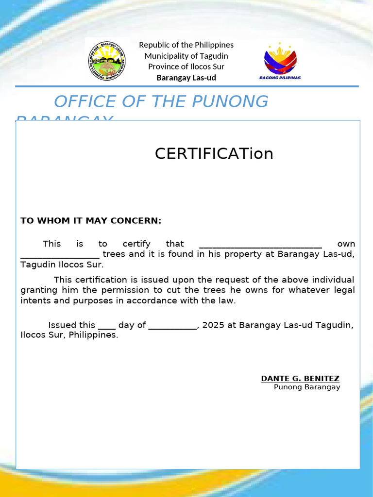 Certification To Cut Trees | PDF