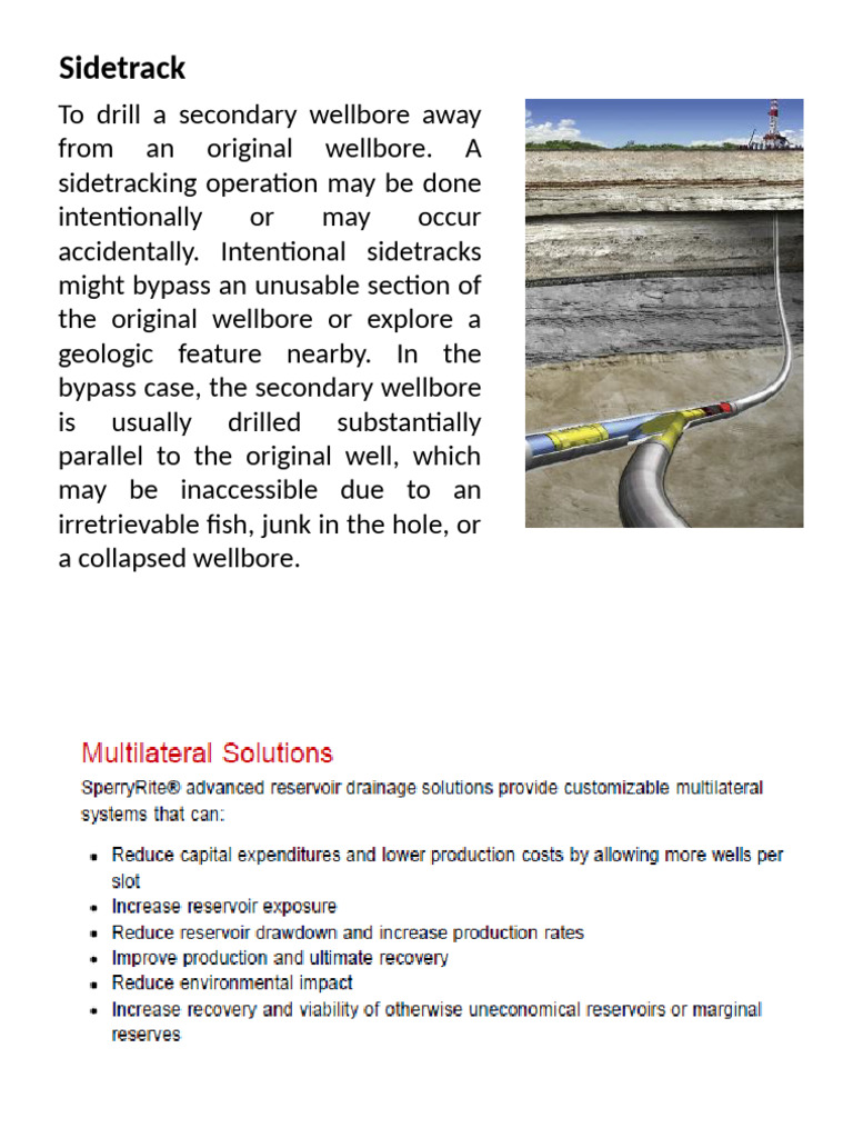 Sidetracking in Wellbore Operations | PDF
