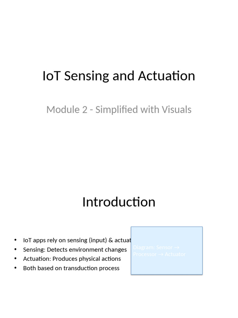 IoT Sensing Actuation PPT | PDF | Actuator | Sensor