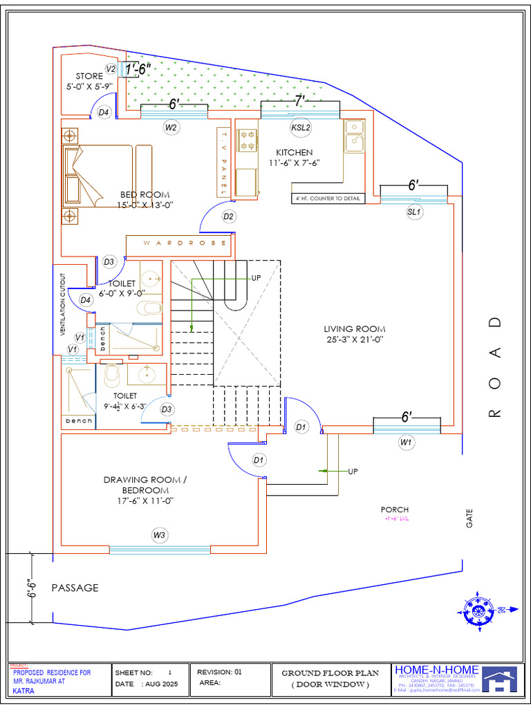 Raj Kumar Katra - Door Window Detail - GF | PDF