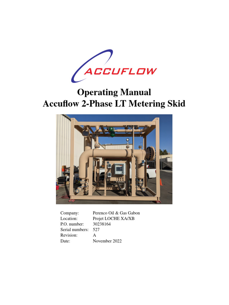 Accuflow - Operating Manual_rev_A | PDF | Flow Measurement | Gases