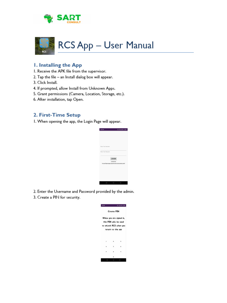 RCS App User Manual | PDF