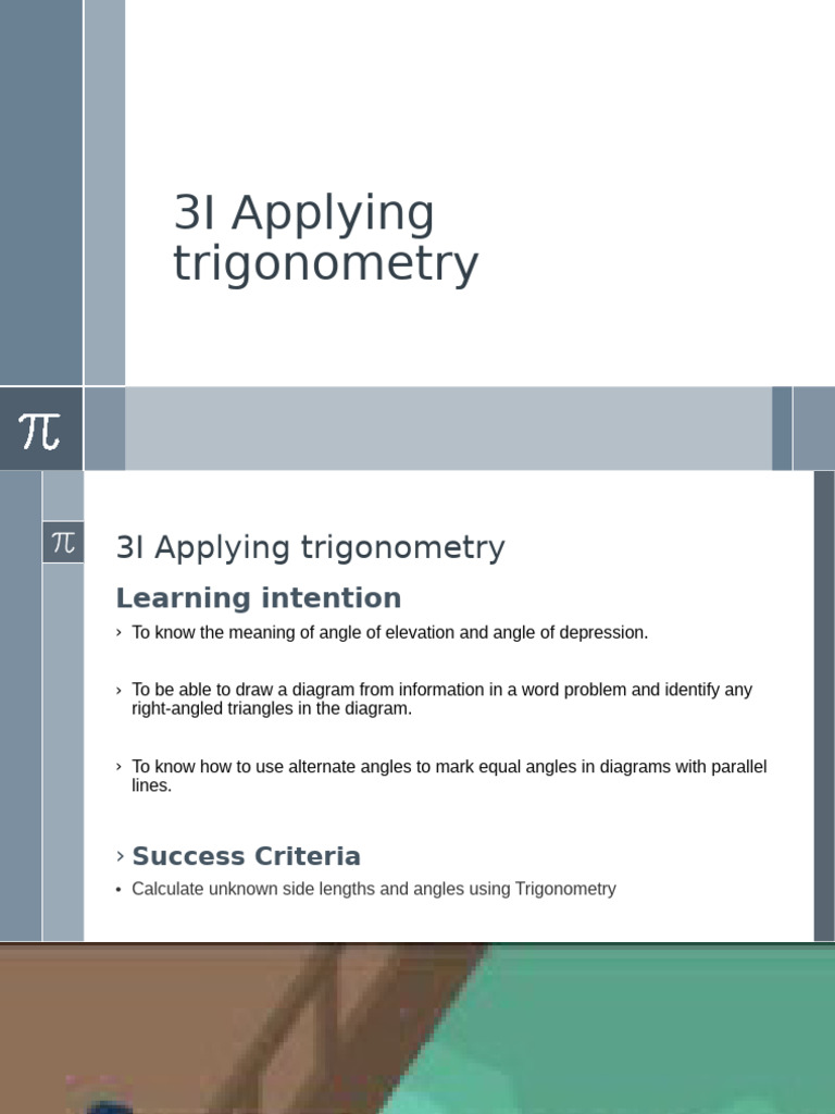 3I Applying Trigonometry | PDF