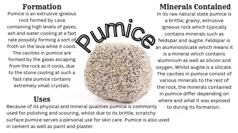 Pumice: Formation, Minerals, and Uses | PDF
