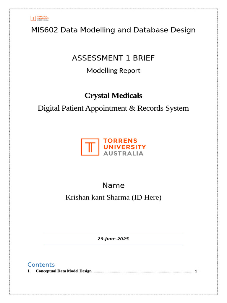 MIS602 Knat Krishan A-1 | PDF | Databases | Relational Model
