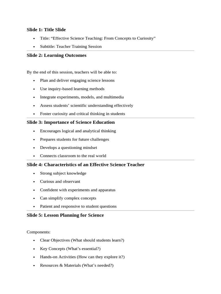 Science Teacher Training | PDF | Inquiry Based Learning | Science