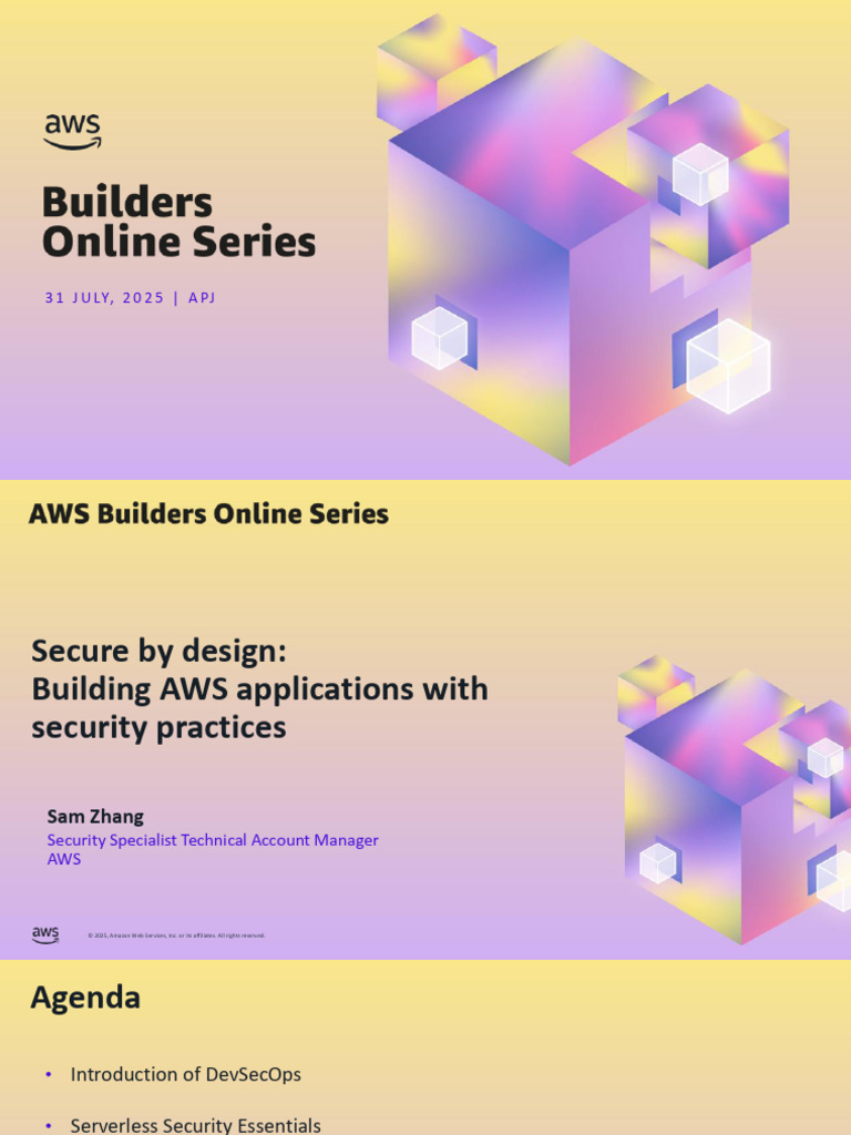 Handout Secure by Design Building AWS Applications With Security ...