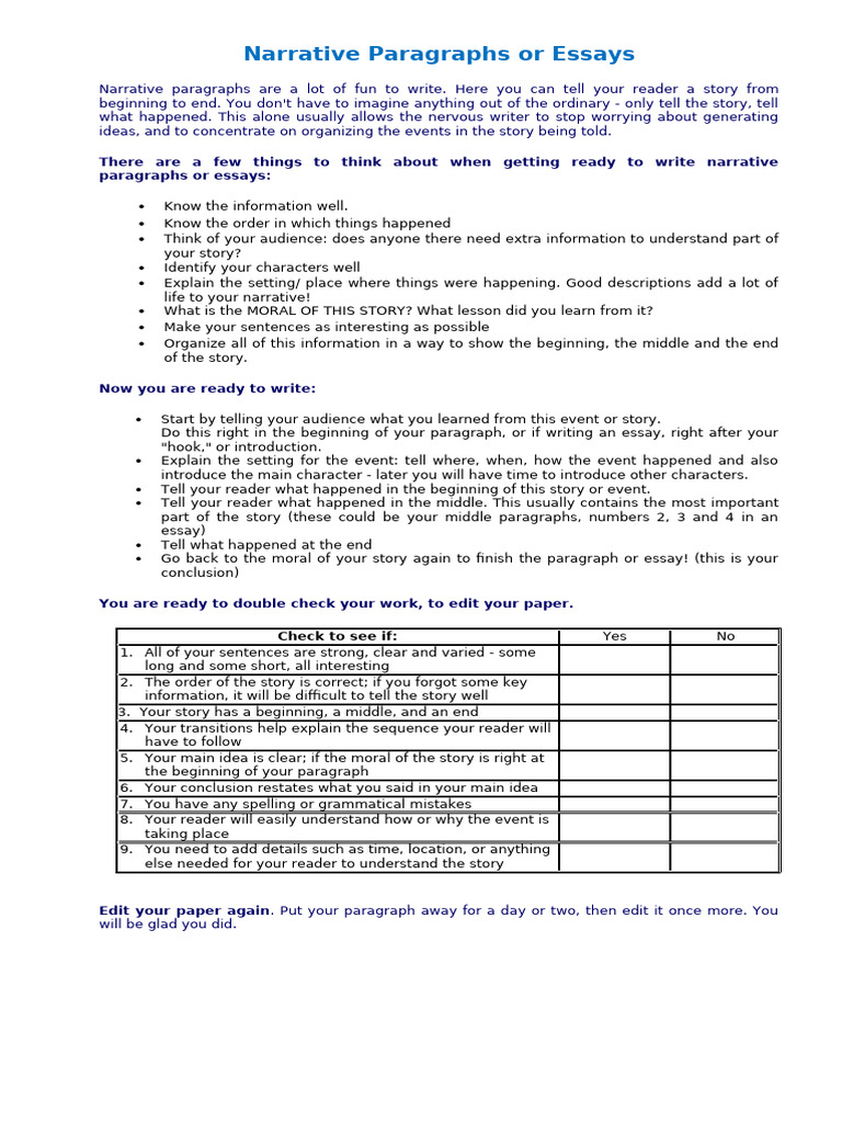 Writing Engaging Narrative Essays | PDF | Essays | Narrative