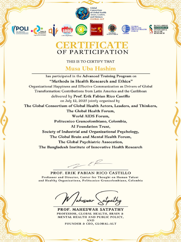 Musa Uba Hashim Session2 Certificate | PDF