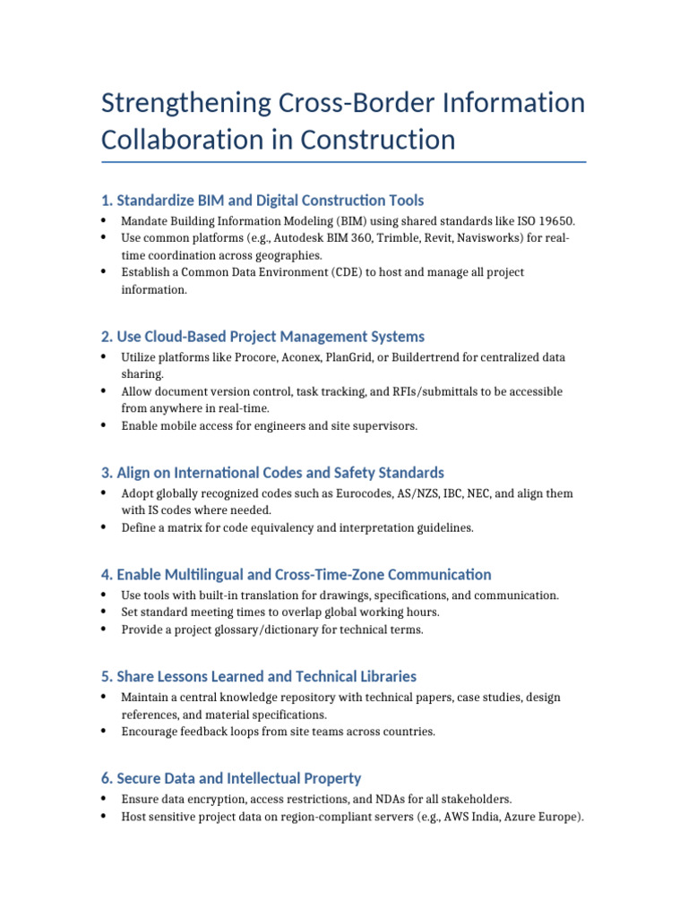 Cross-Border Information Collaboration Construction | PDF | Building ...